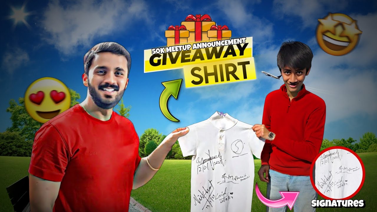 50K MEETUP ANNOUNCEMENT🥳||YOUTUBERS SIGNATURE T-SHIRT GIVEAWAY🤩 - YouTube