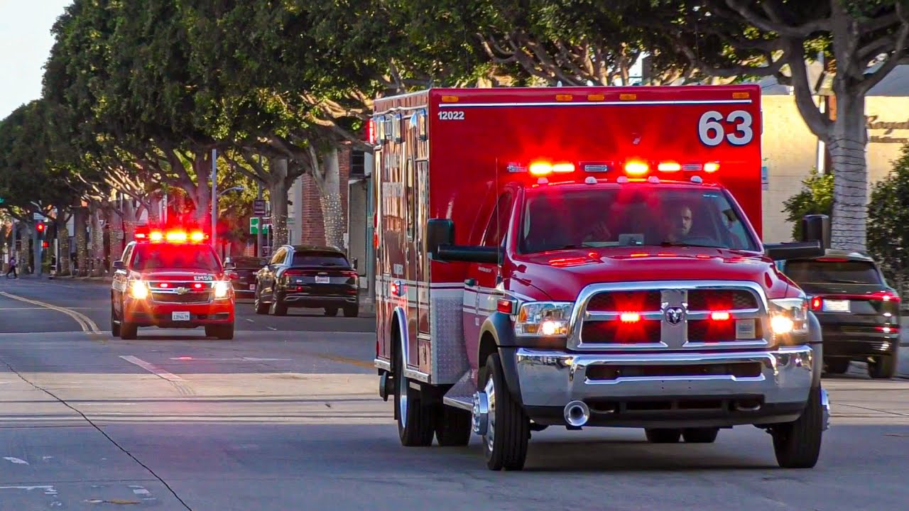 LAFD Rescue 63 & EMS 9 Transporting - YouTube