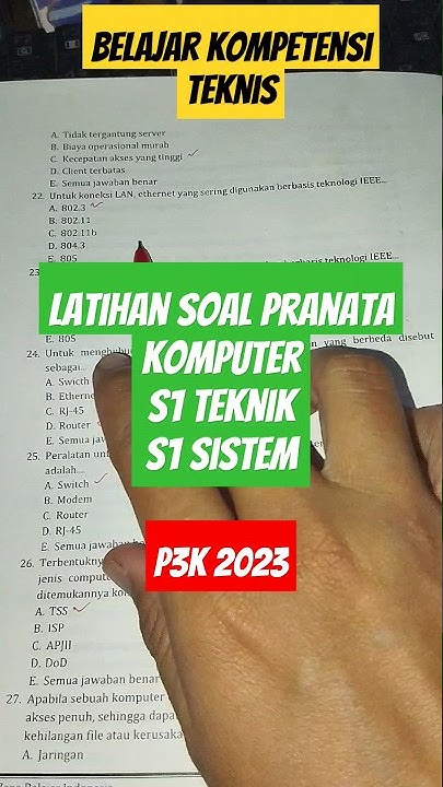 latihan soal pranata komputer sarjana Teknik Informatika dan juga sarjana sistem informasi P3K ...