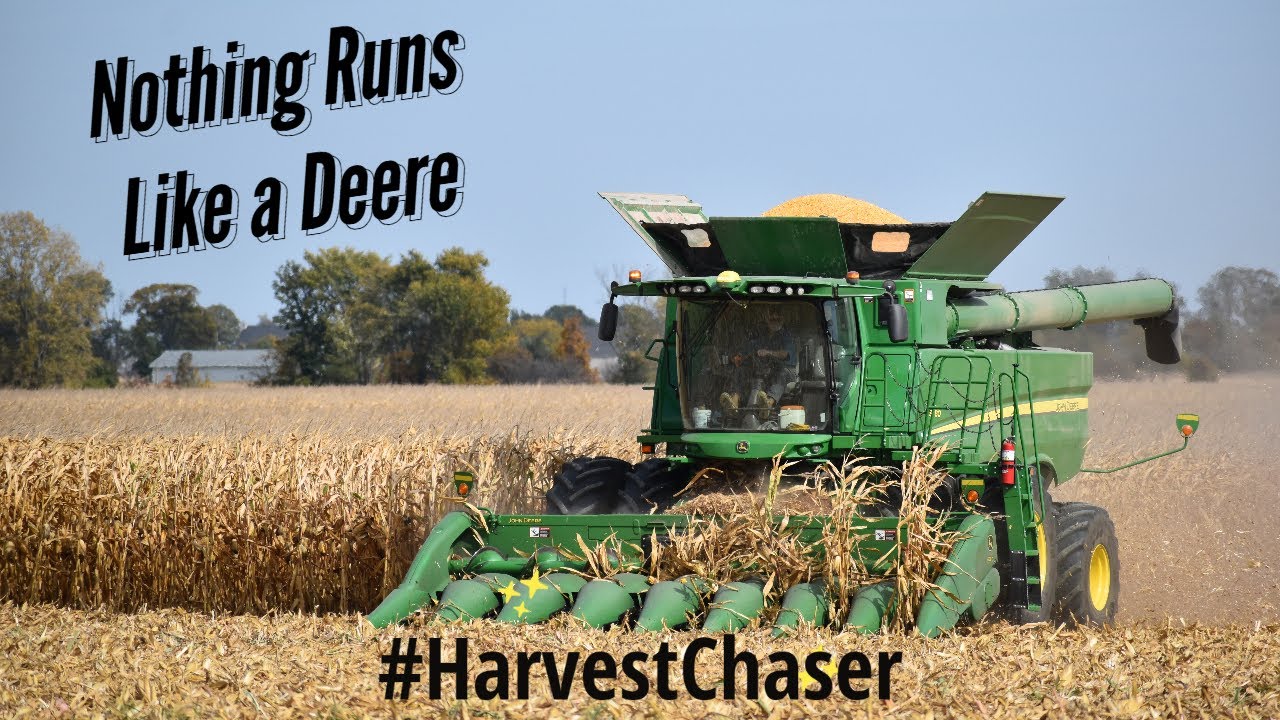Getting Some Early October Corn Action - John Deere S780 - Busy Road ...