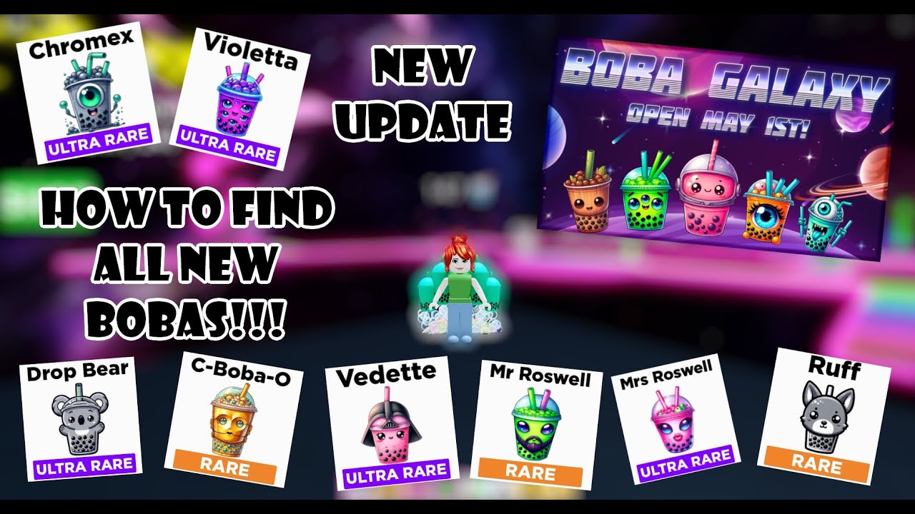 New Update!!! All Bobas from Boba Galaxy "Find the Bobas (147)" Roblox ...