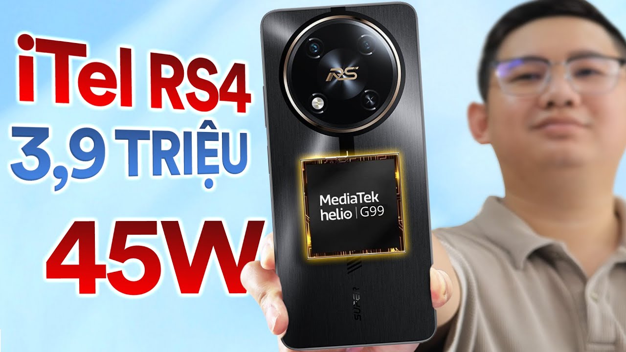 Unbox itel RS4 giá 3,9 triệu: sạc 45W, Helio G99 Ultimate, 8GB/256GB - YouTube