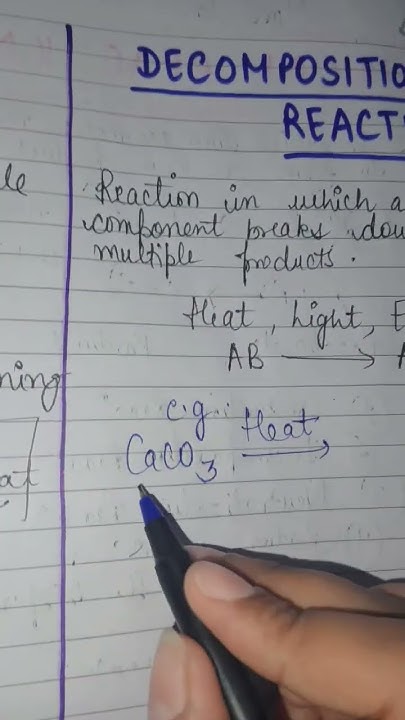 Decomposition Reaction Class 10 Science CBSE Board #cbseboard #science ...