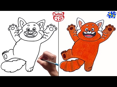 Turning Red drawing || How to draw Turning Red easy - YouTube