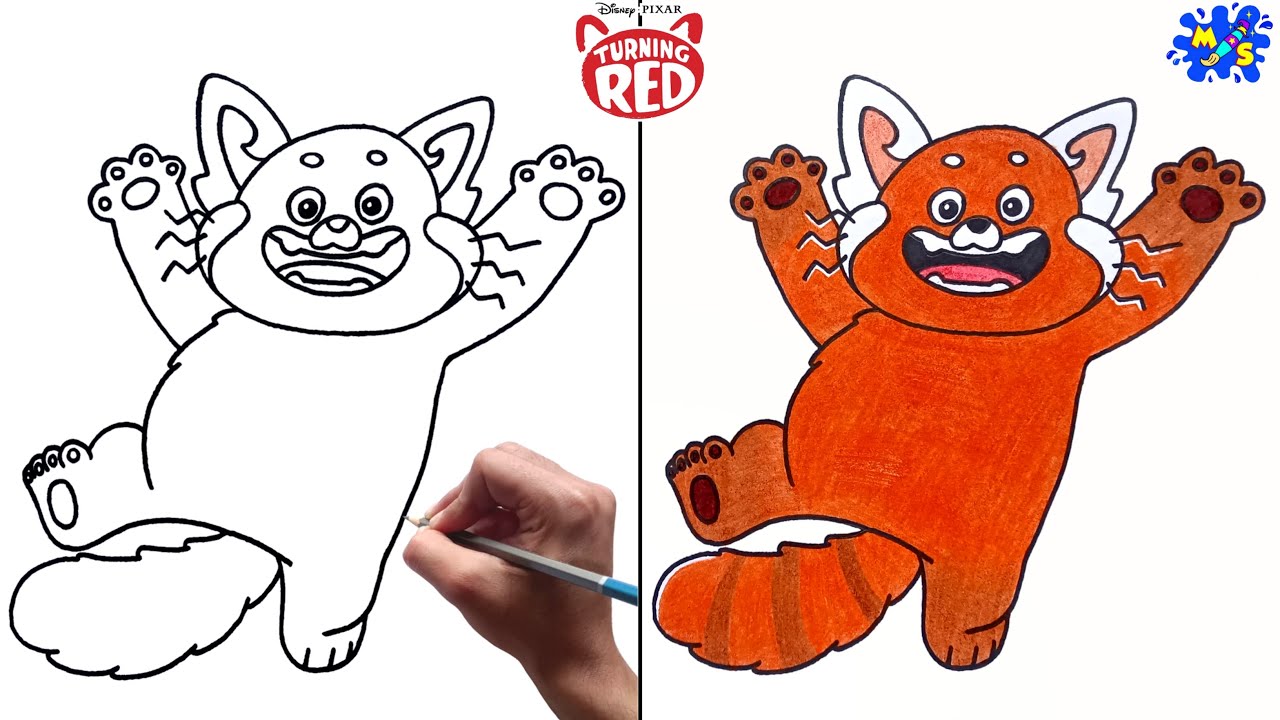 Turning Red drawing || How to draw Turning Red easy - YouTube