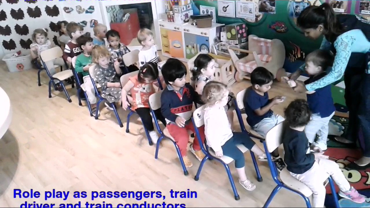 Toddlers train role play - YouTube
