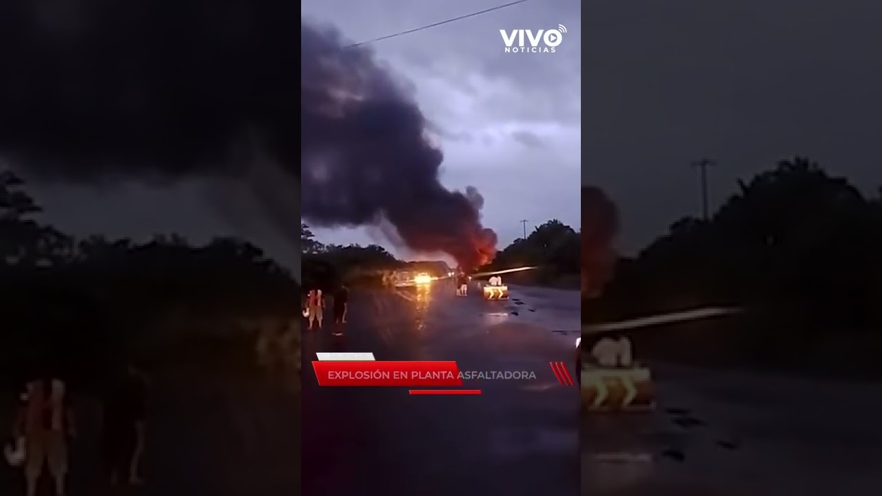 Explosión en planta asfaltadora en #Texistepec, Veracruz - YouTube