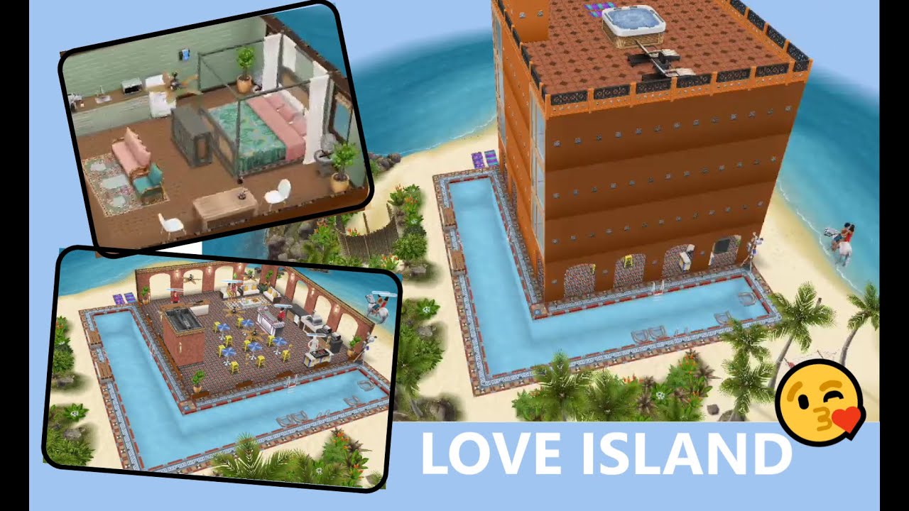 The Sims Freeplay | Love Island Hotel | Floor Plan and Tour - YouTube