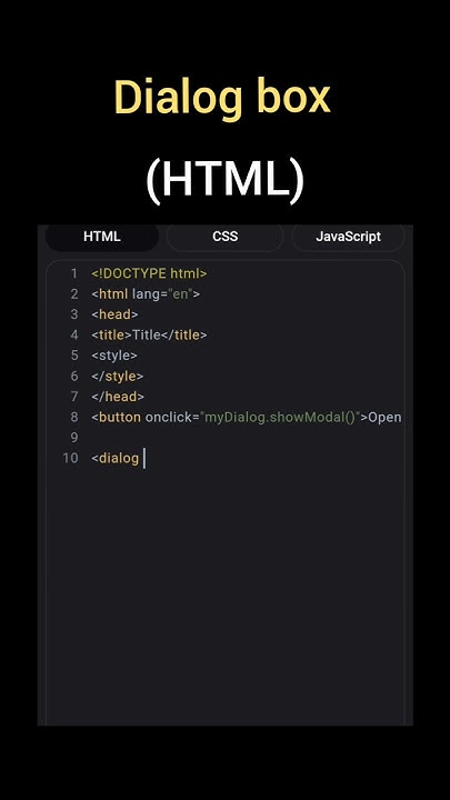 dialog box in html,dialog box in html javascript,how to create a dialog box inhtm,#html#coding# ...