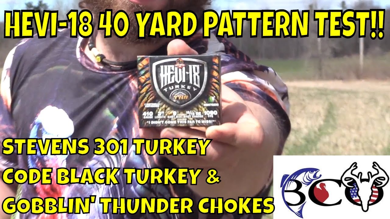 patterning the .410 hevi 18 turkey tss at 40 yards | Stevens 301 turkey ...