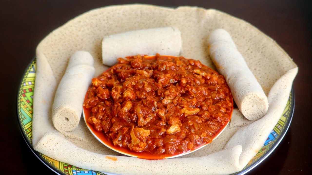 በጣም ፈጣንና ጤናማ የፆም ቀይ ወጥ አሰራር /የአበባ ጎመን ቀይ ወጥ ||Ethiopian Food || Vegan ...