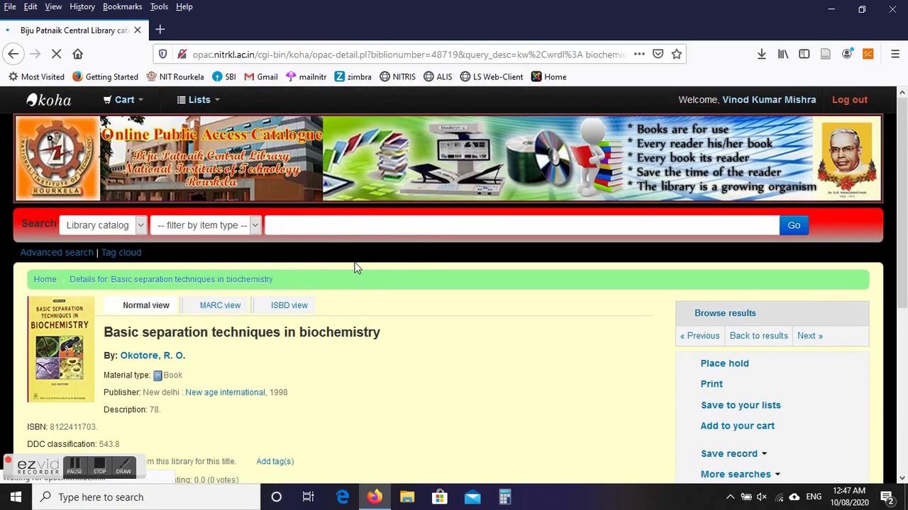 Online Reservation/Hold and Browse Shelve feature of Koha ILMS - YouTube