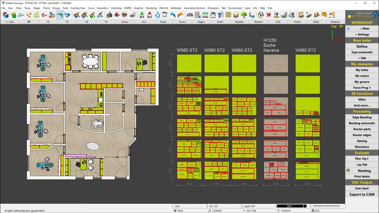 PYTHA 3D CAD | Nesting - YouTube