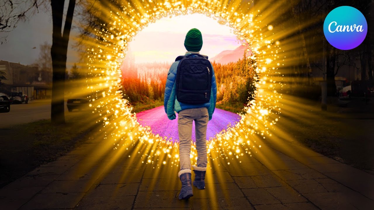 Canva Photo Manipulation - Magic Portal Tutorial - YouTube