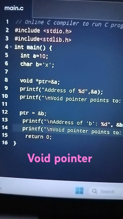 Void Pointer In C Coding Coder Cprogramming Javaprogramming Programming 👍👩‍💻 Youtube