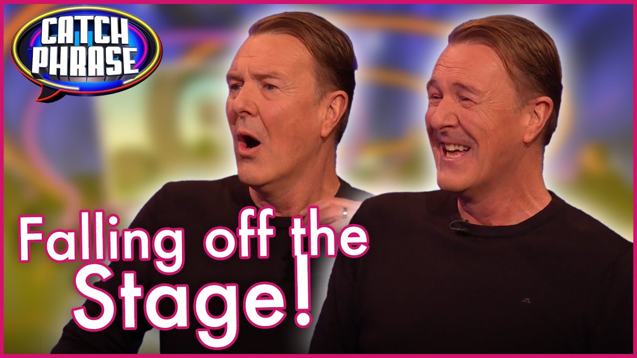 Phil Tufnell Falls Off The Set! | Celebrity Catchphrase - YouTube
