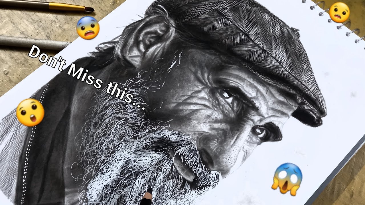 How to draw an 'Old man' pencil sketch | Old man hyper realistic ...
