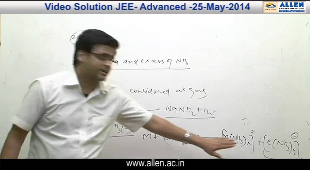 JEE ADVANCED 2014 Video Solutions by ALLEN (Paper 1 - Chemistry Q: 22 ...