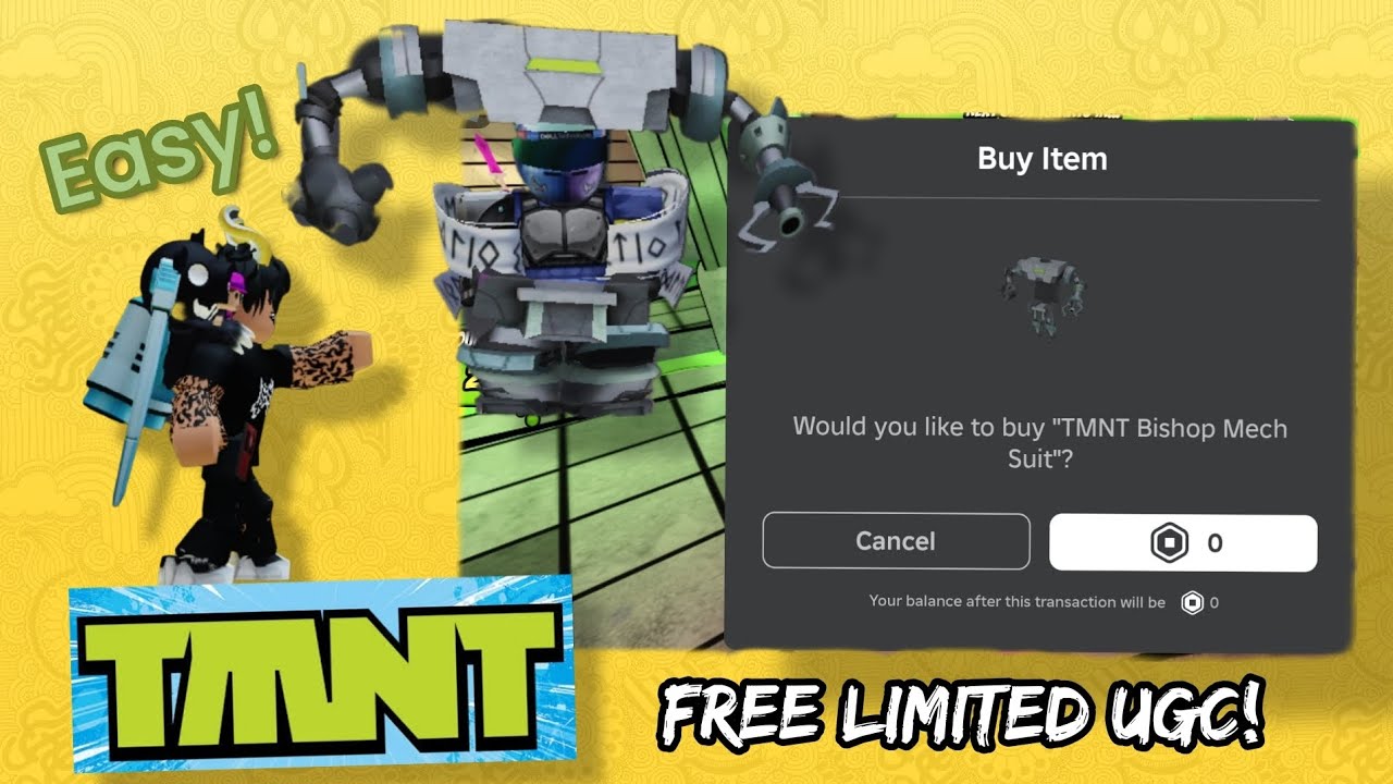 How to get the new TMNT Bishop Mech Suit Limited UGC! - Roblox TMNT ...
