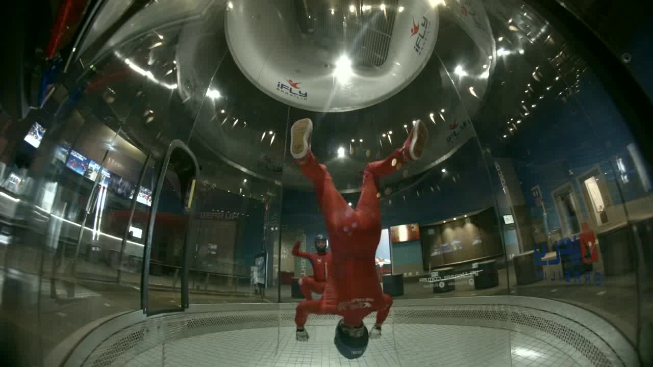 Bodyflight - first time head down flying - YouTube