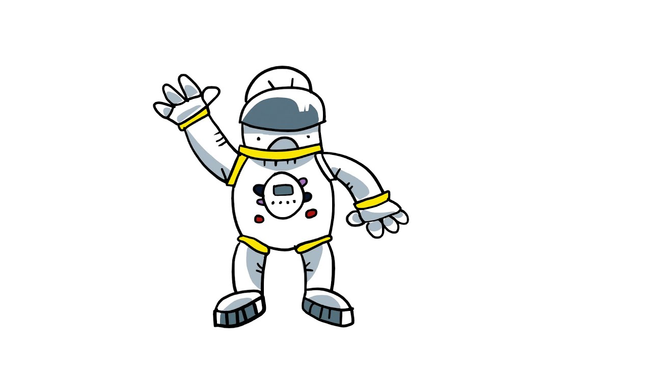 cartoon drawing | Astronaut drawing for kids | Draw and color - YouTube