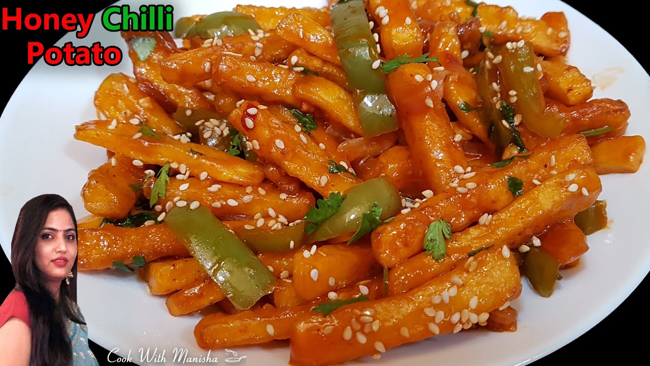 crispy honey chilli potato recipe | chilli honey potato recipe | how to ...