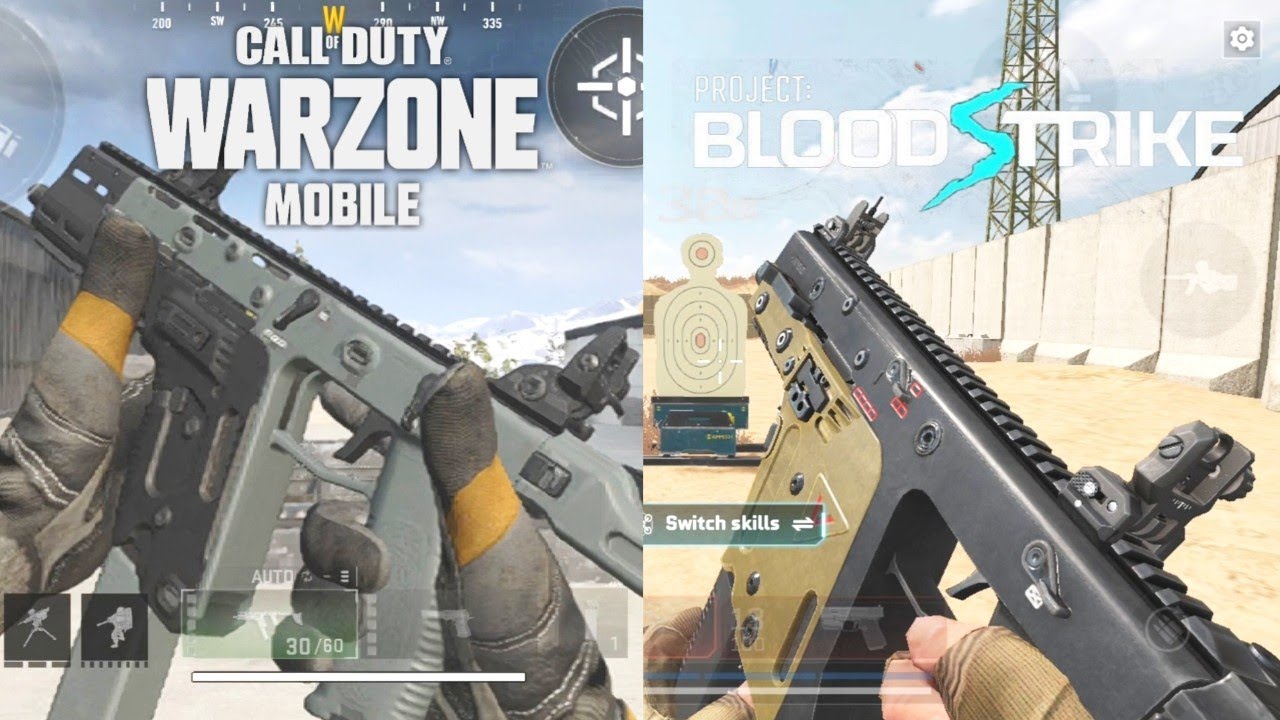 Warzone Mobile vs Project BloodStrike Weapons Comparison - YouTube