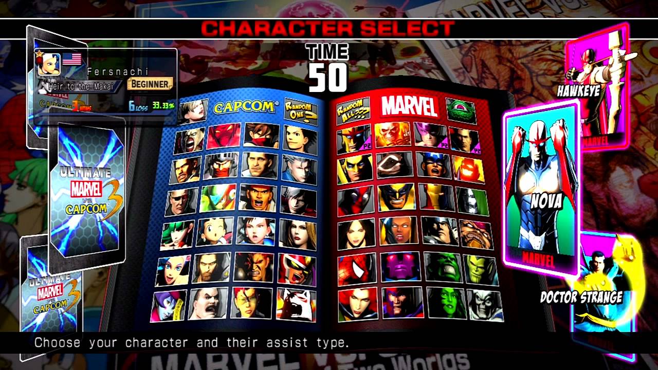 UMvC3 GameFAQ's PSN Training Room Lobby Continued - YouTube