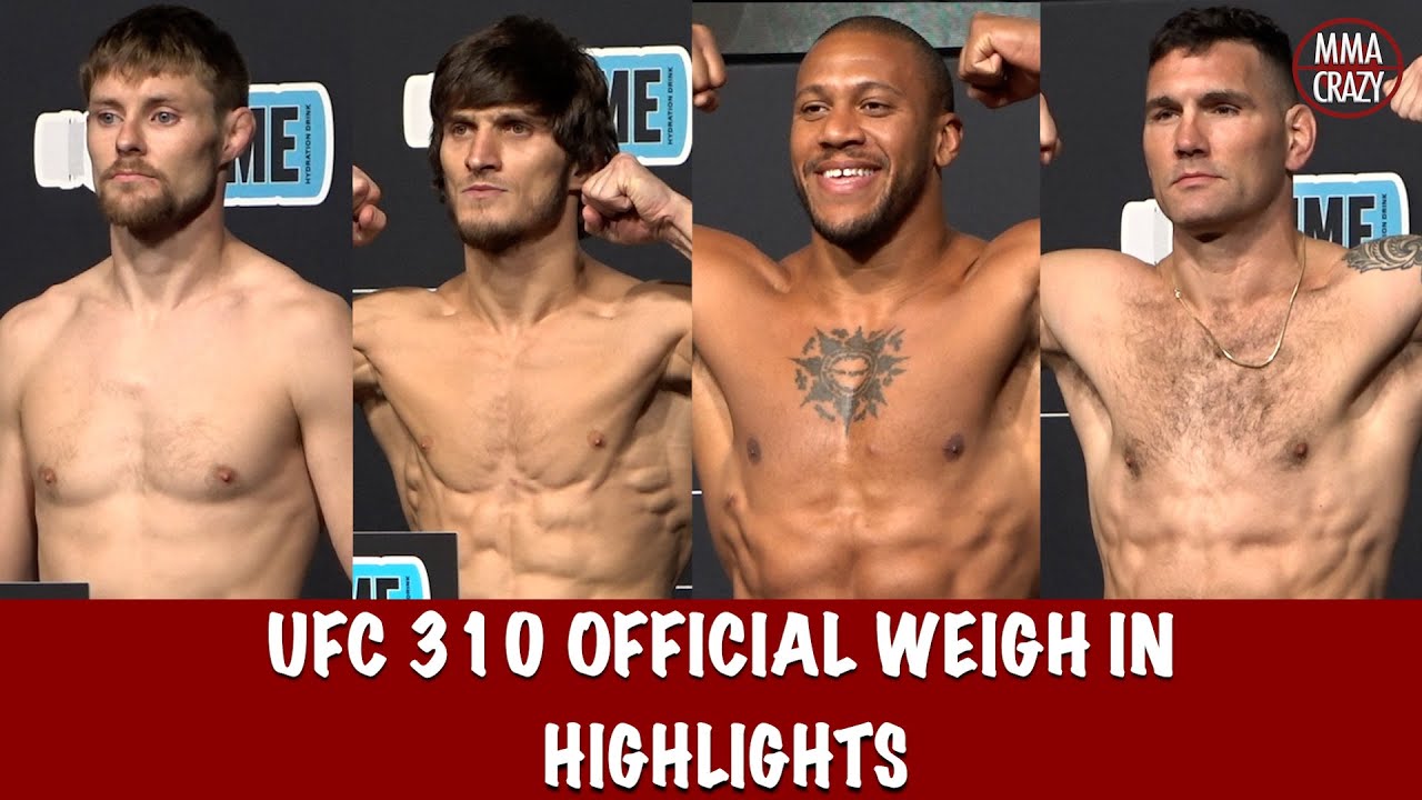 UFC 310 Official Weigh in Highlights, 1 weigh miss - YouTube