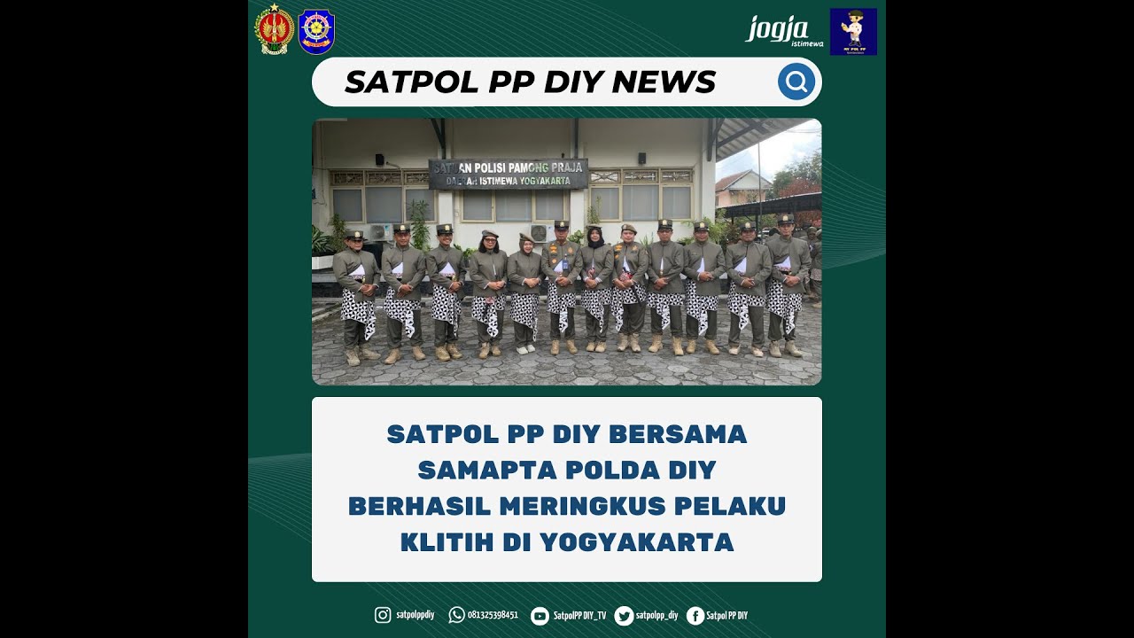 Satpol PP DIY Bersama Samapta Polda DIY Meringkus Pelaku Klitih. - YouTube