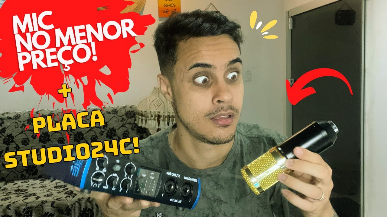 MICROFONE BM 800! A MELHOR OPÇÃO DO INICIANTE! TESTANDO COM A PLACA DE ...