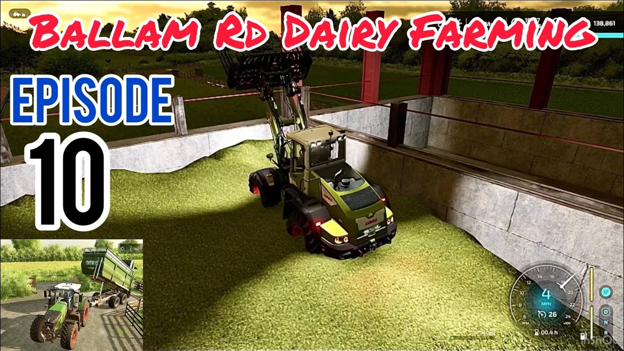 Rolling the Clamp / Carting Silage (Ballam Rd Dairy Farming) EPISODE 10 ...