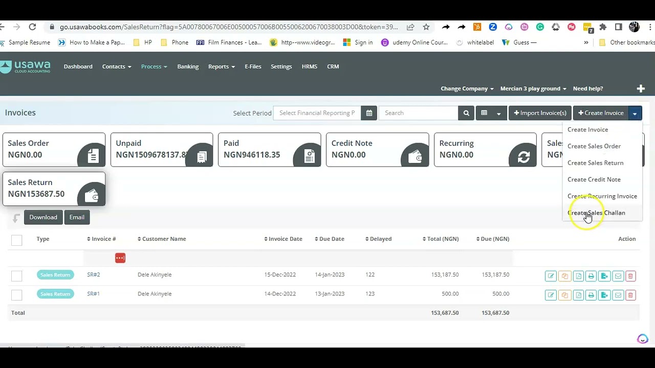 Recording Sales Returns and Allocating Credit in Usawa | Step-by-Step Tutorial - YouTube