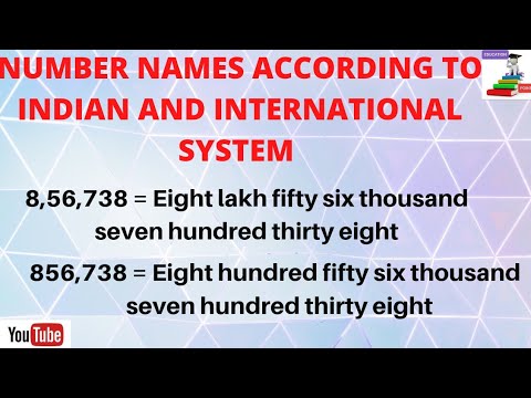 How to write number names according to Indian system and international ...