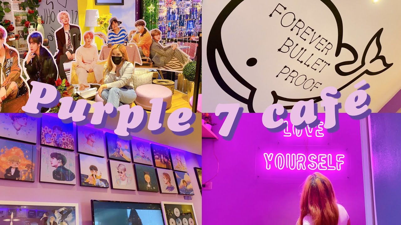 BTS themed café Purple 7 💜☕️ - YouTube