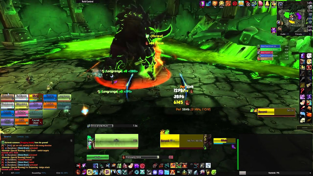 World of Warcraft WoD Hellfire Citadel: Heroic Kormrok - YouTube