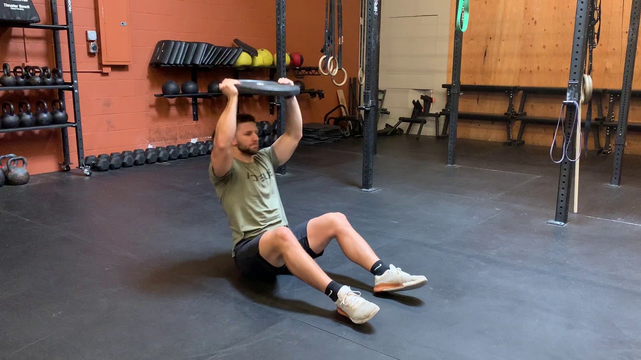 Plate Press Sit Ups - YouTube