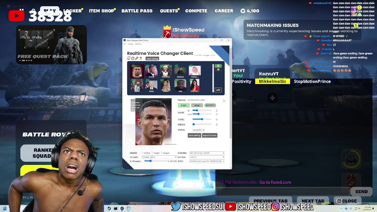 iShowSpeed use Ronaldo Voice Changer ! | iShowSpeed - YouTube