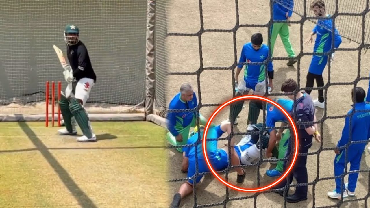 Babar Azam injured during practice ll Babar Azam batting ll Babar Azam ...