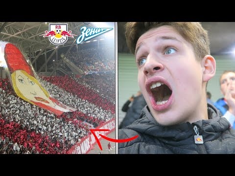VERRÜCKTE ULTRASCHEINWERFER, PYROLOGIE UND FLAGGEN - RB Leipzig gegen Zenit