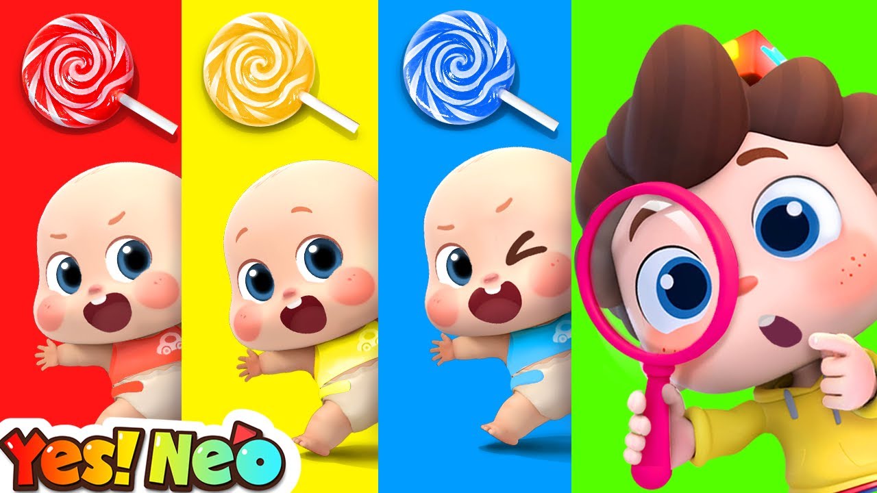 Color Babies, Where Are You? | Learn Colors with Magic Brush | Nursery ...