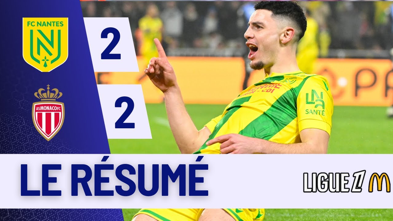 FC Nantes - AS Monaco | 2-2 | Highlights | Ligue 1 2024-25 | Nantes ...