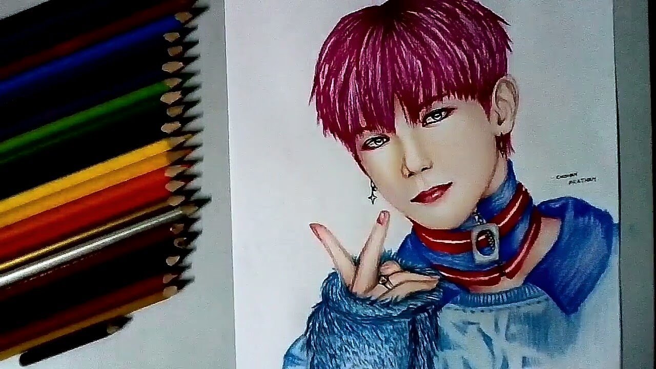 Drawing || ATEEZ - Yeosang || by Pratham Chohan - YouTube