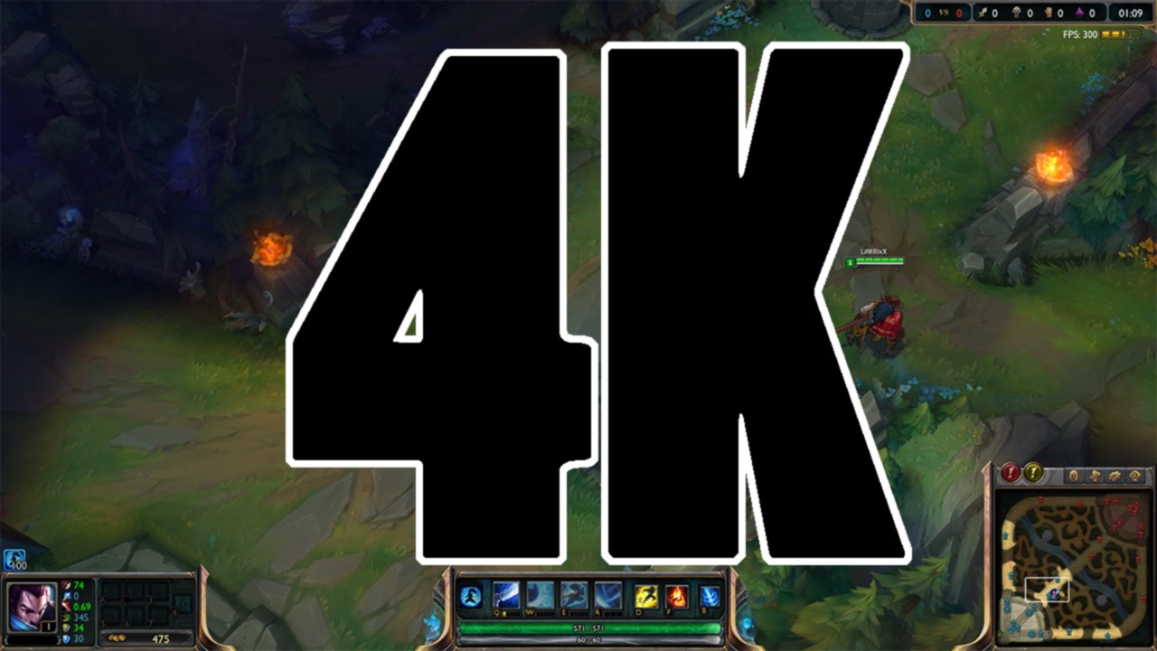 Running League of Legends in 4k! Test on a GTX 760 - YouTube