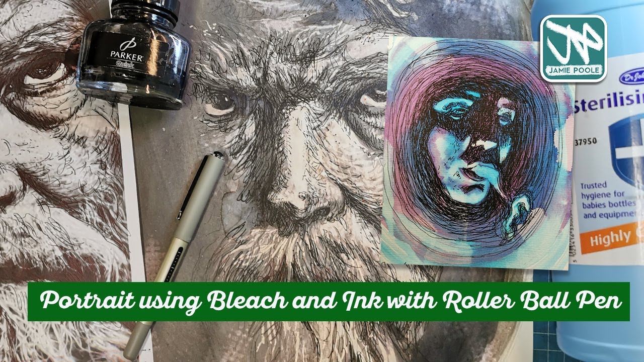 Ink and Bleach Portrait using a Low Key Photograph - YouTube