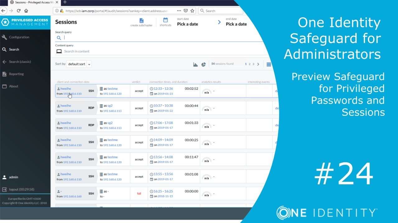 One Identity Safeguard | Safeguard for Administrators #24 | Preview ...