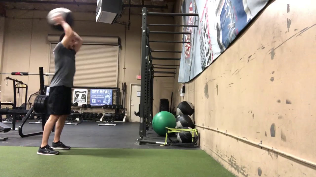 Medicine Ball Standing Overhead Throw - YouTube