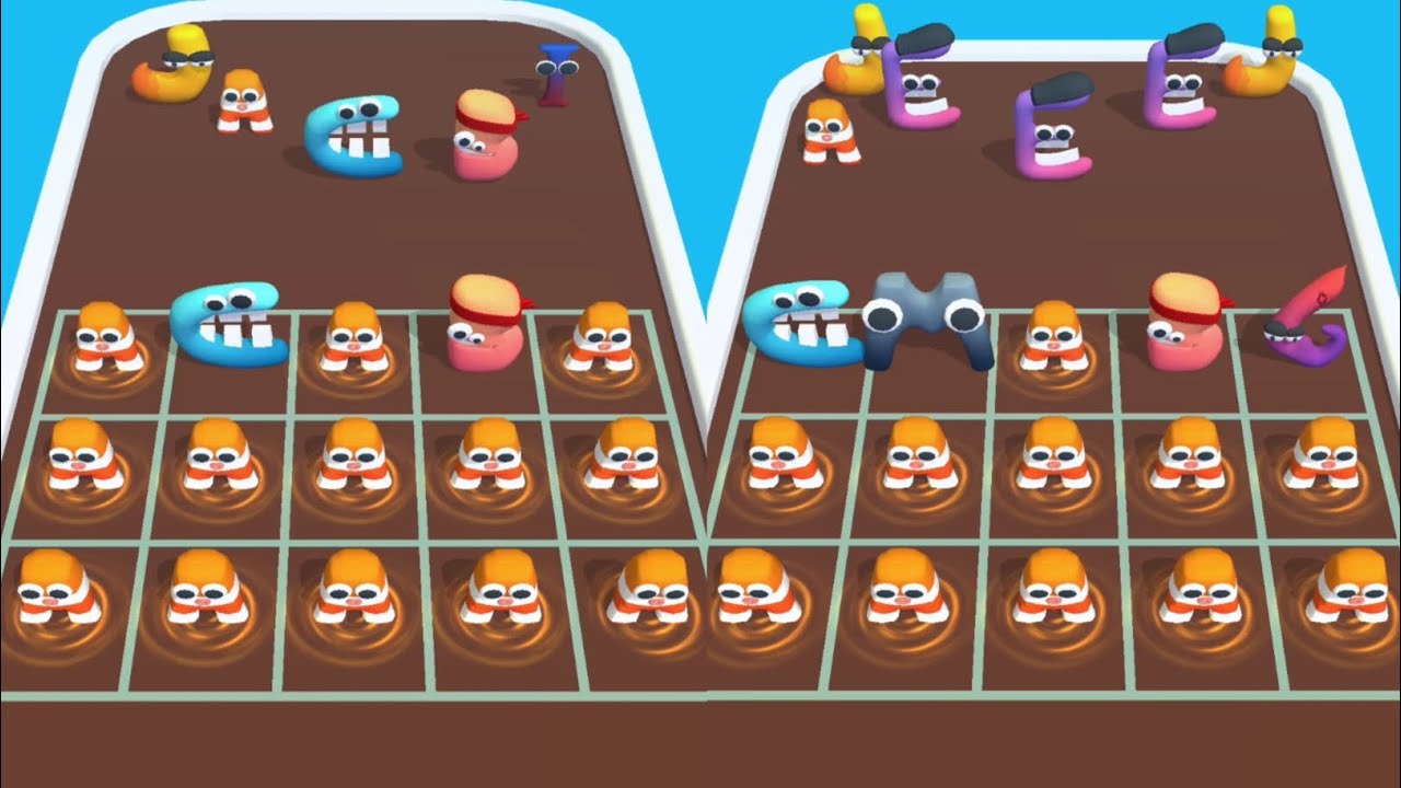 Merge Alphabet Lore VS ABC Lore Run Battle Max Level Gameplay - YouTube