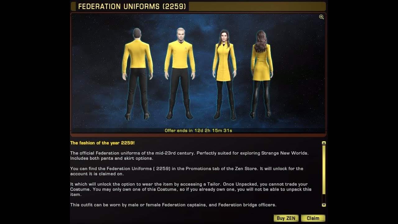 Star Trek Online news: 2259 uniforms - YouTube