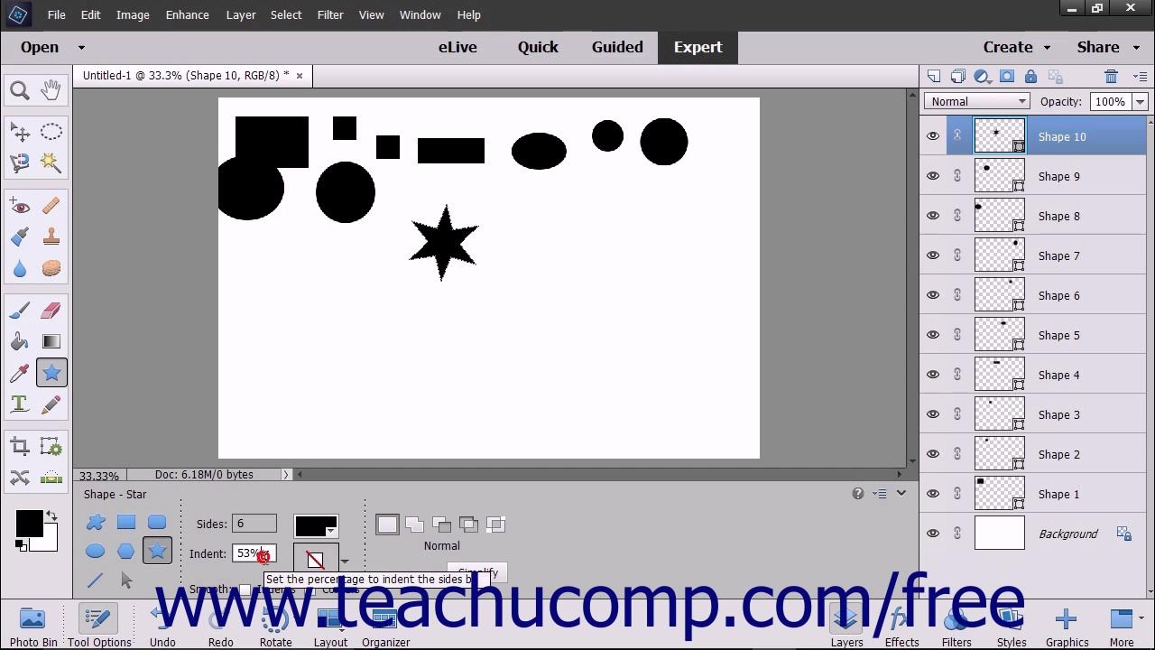 Photoshop Elements 15 Tutorial Using the Shape Tools Adobe Training ...